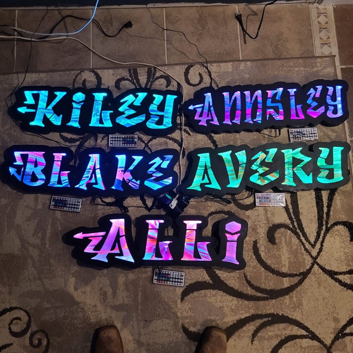 24" Graffiti Name sign - White and Sons Custom Creations